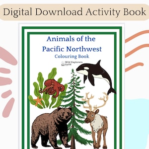 Pacific Northwest Animals Coloring Book - Digital Download - Fun and ...