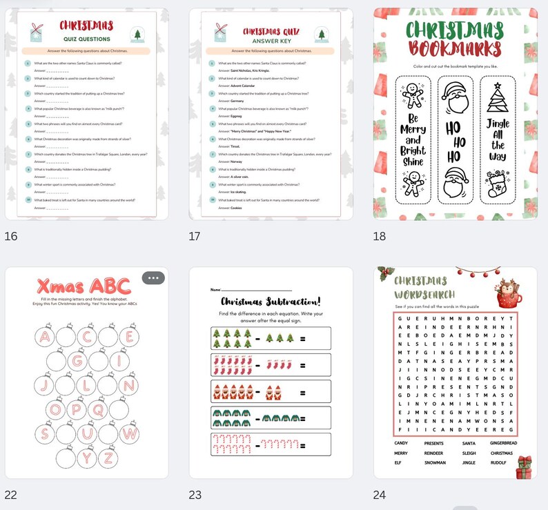 Christmas Activity Book for Kids – Crafts, Colouring, Baking, Math, and ...