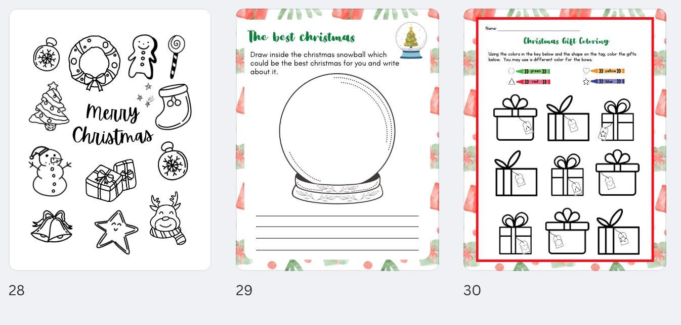 Christmas Activity Book for Kids – Crafts, Colouring, Baking, Math, and ...
