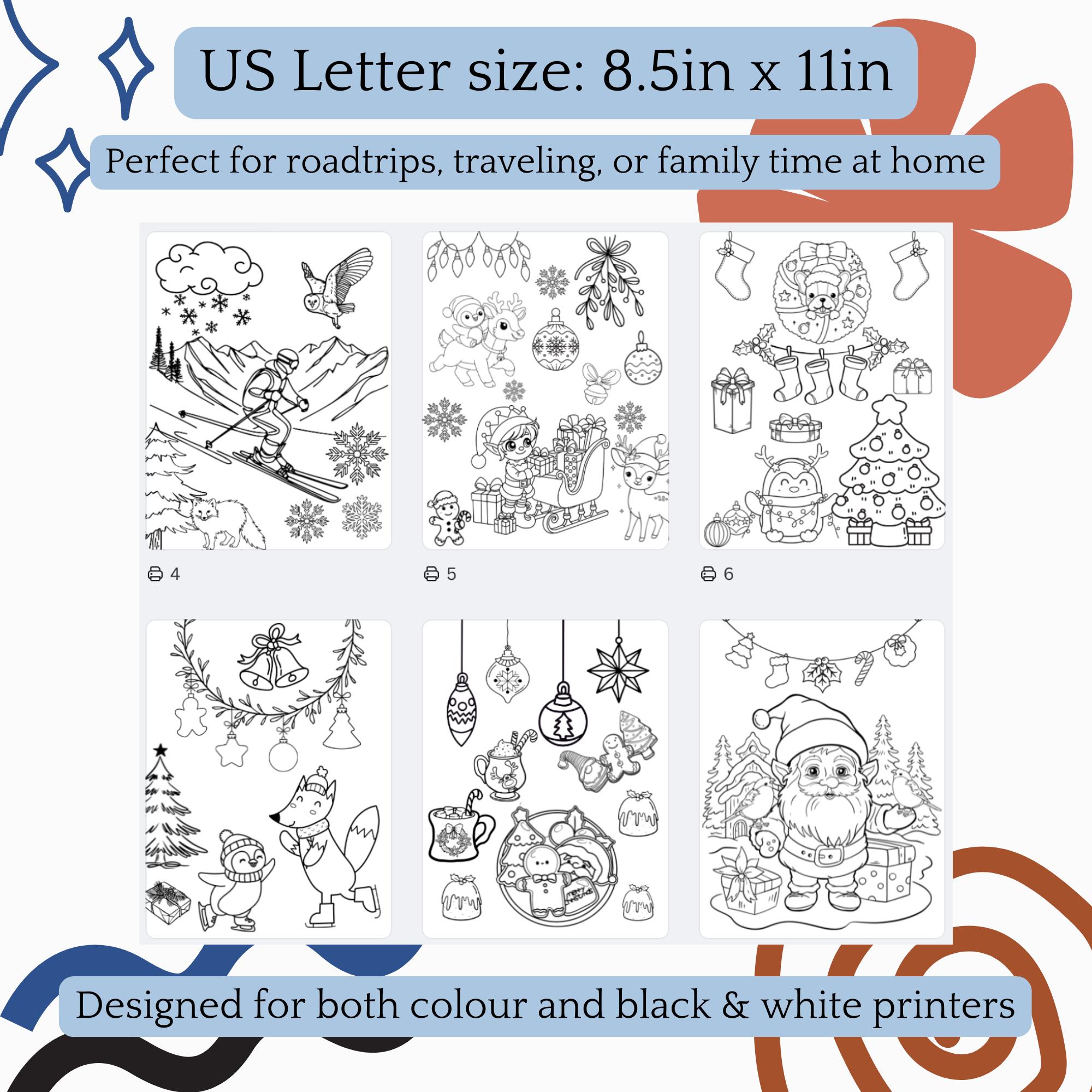 Winter Wonderland Coloring Book for Kids | Holiday Activity (digital ...