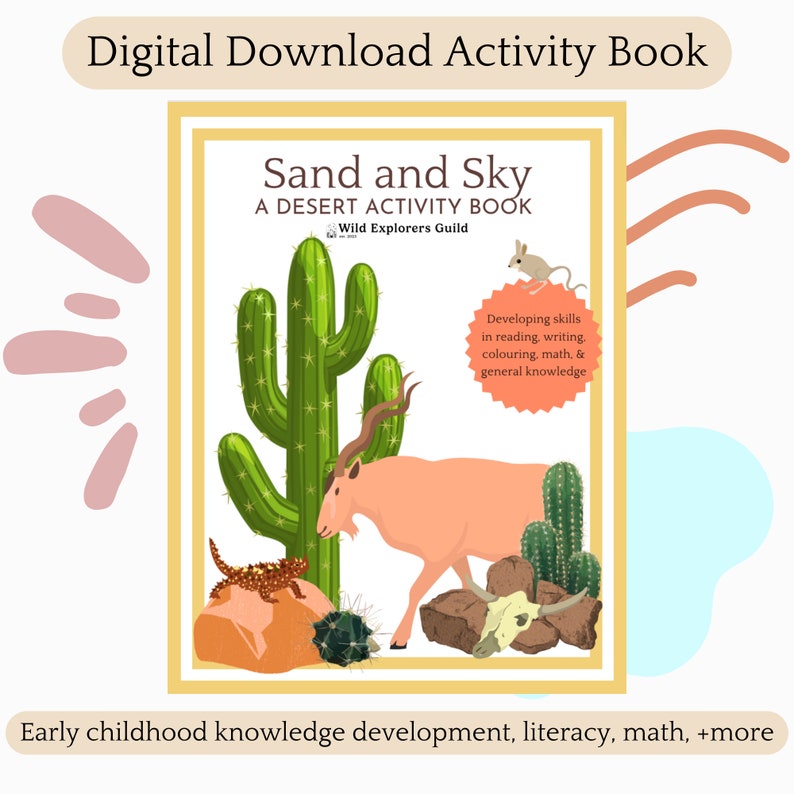 Desert Activity Book Printable Preschool Elementary Education - Etsy