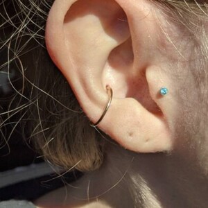 Thick Conch Earring, Simple Seamless Ring, Cartilage Ring, Conch Hoop ...