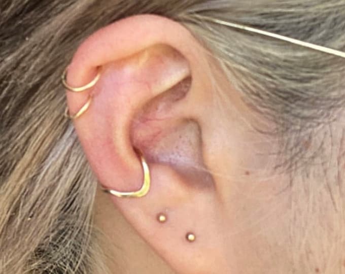 V Gold Conch Earring, Conch Jewelry, Conch Hoop, Conch Piercing ...