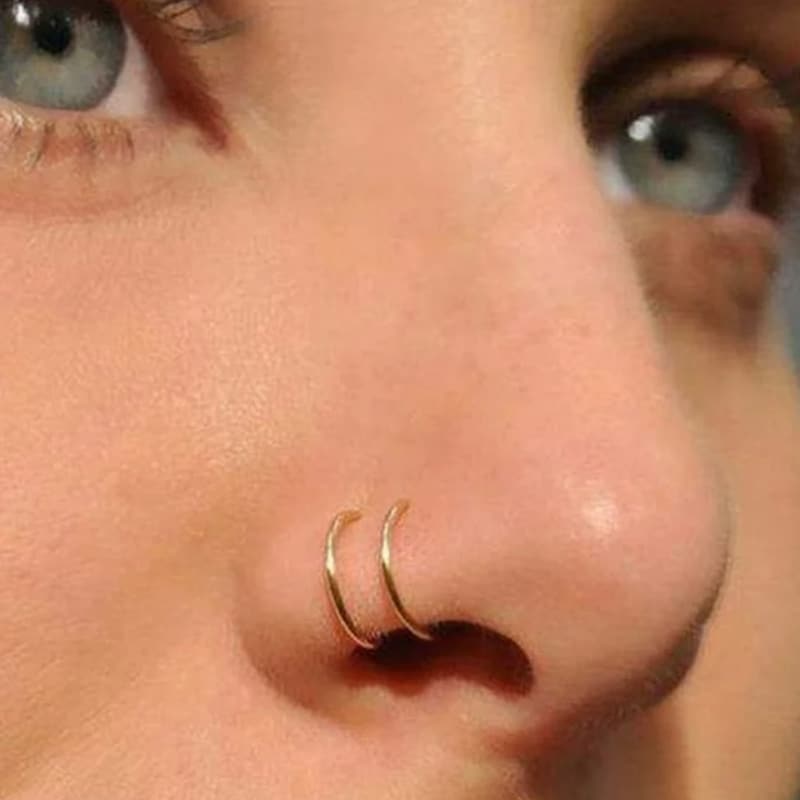 Double Nose Ring - Etsy