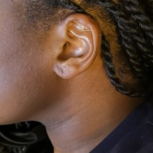 V Smooth Industrial Ear Bar, Industrial Piercing, Industrial Barbell ...