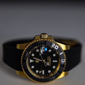 Mod Gold Watch | Custom Watch | Automatic Mod | Black Dial | Luminous ...