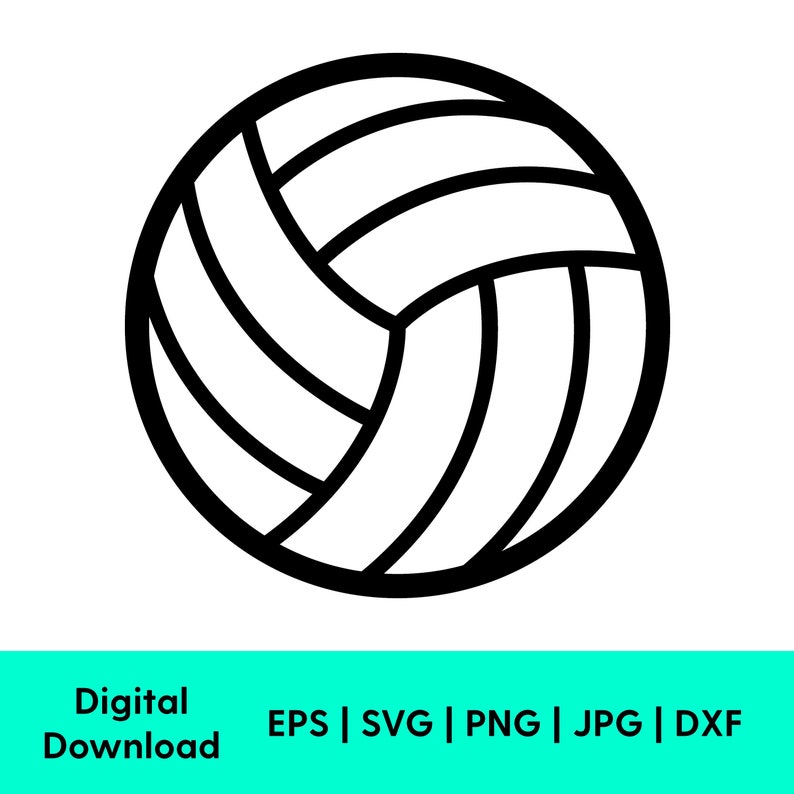 Volleyball Ball - Vector - Digital Download - Eps, Svg, Png, Jpg & Dfx ...