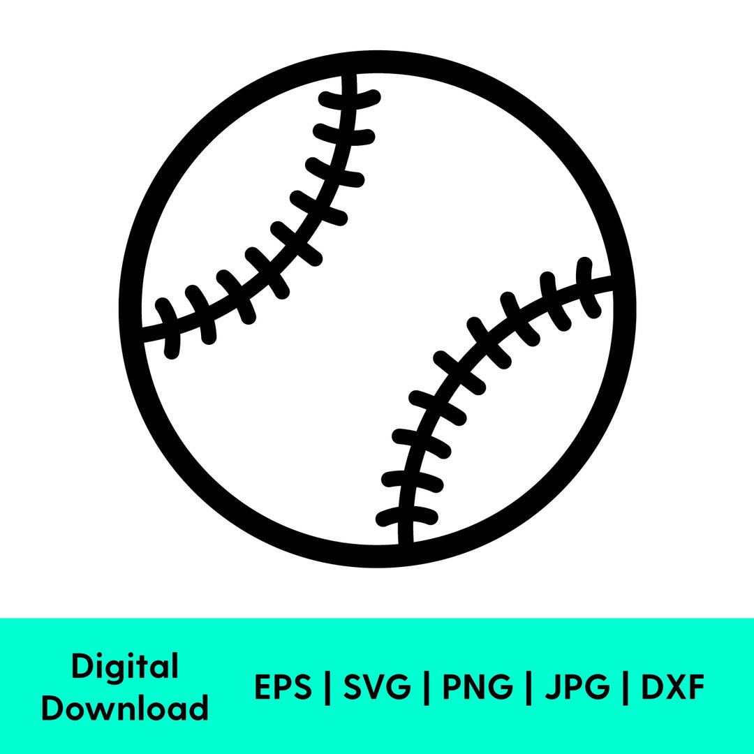 Baseball Ball - Vector - Digital Download - Eps, Svg, Png, Jpg & Dfx ...