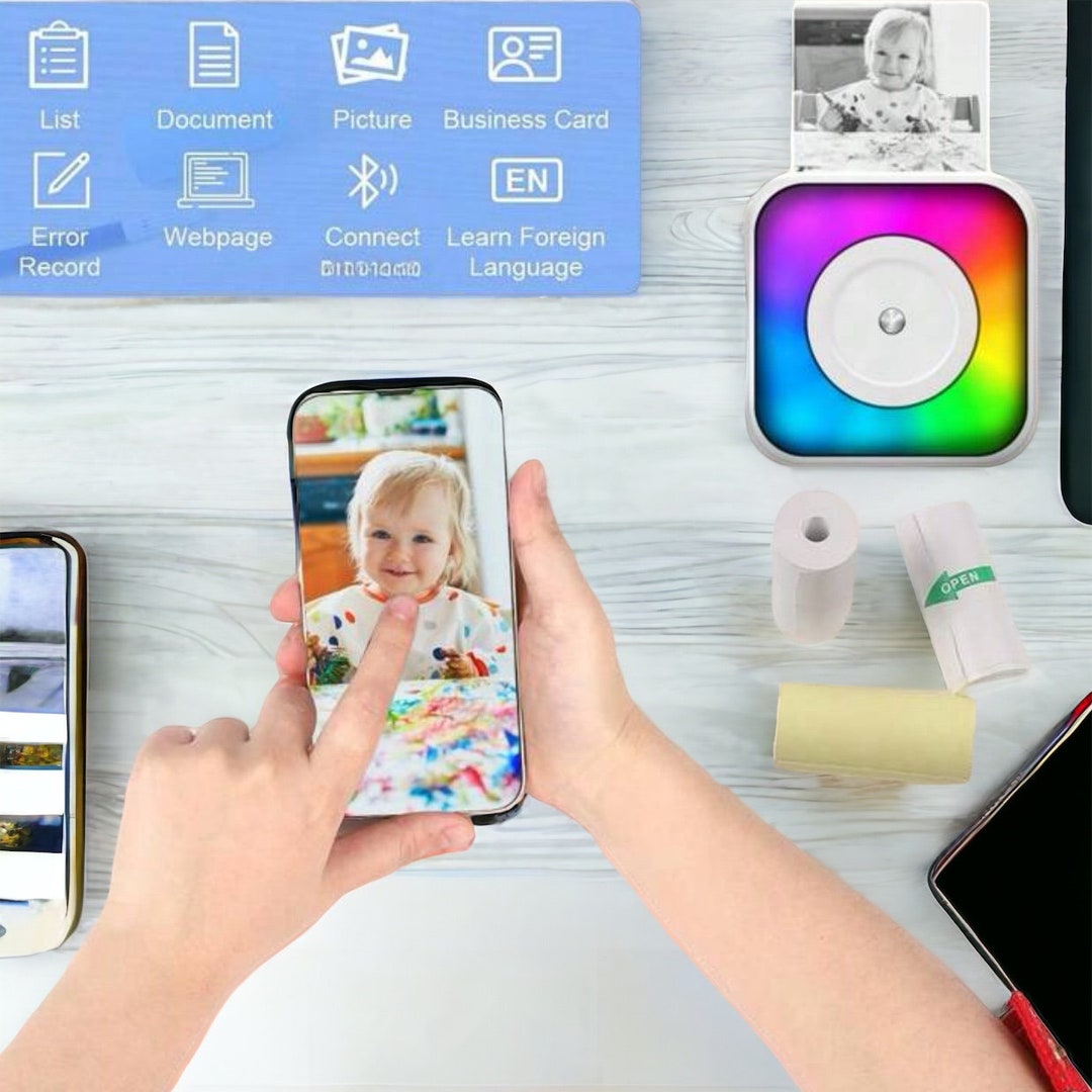 Mini Wireless Portable Printer Ink Less Rechargeable - Etsy