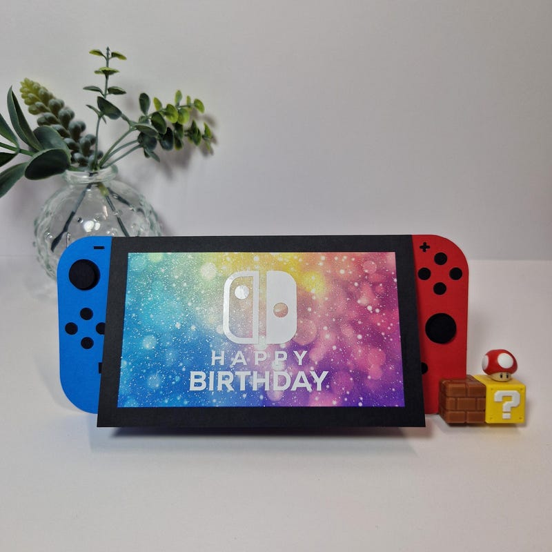 Nintendo Birthday Card - Etsy
