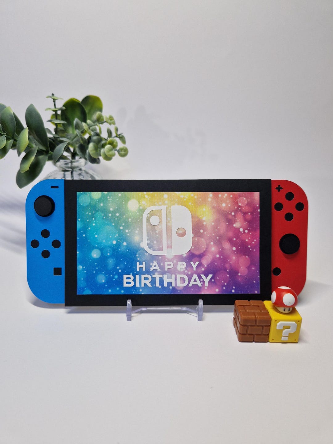 Carte D'anniversaire En Forme De Nintendo Switch, Carte De Vœux Console ...