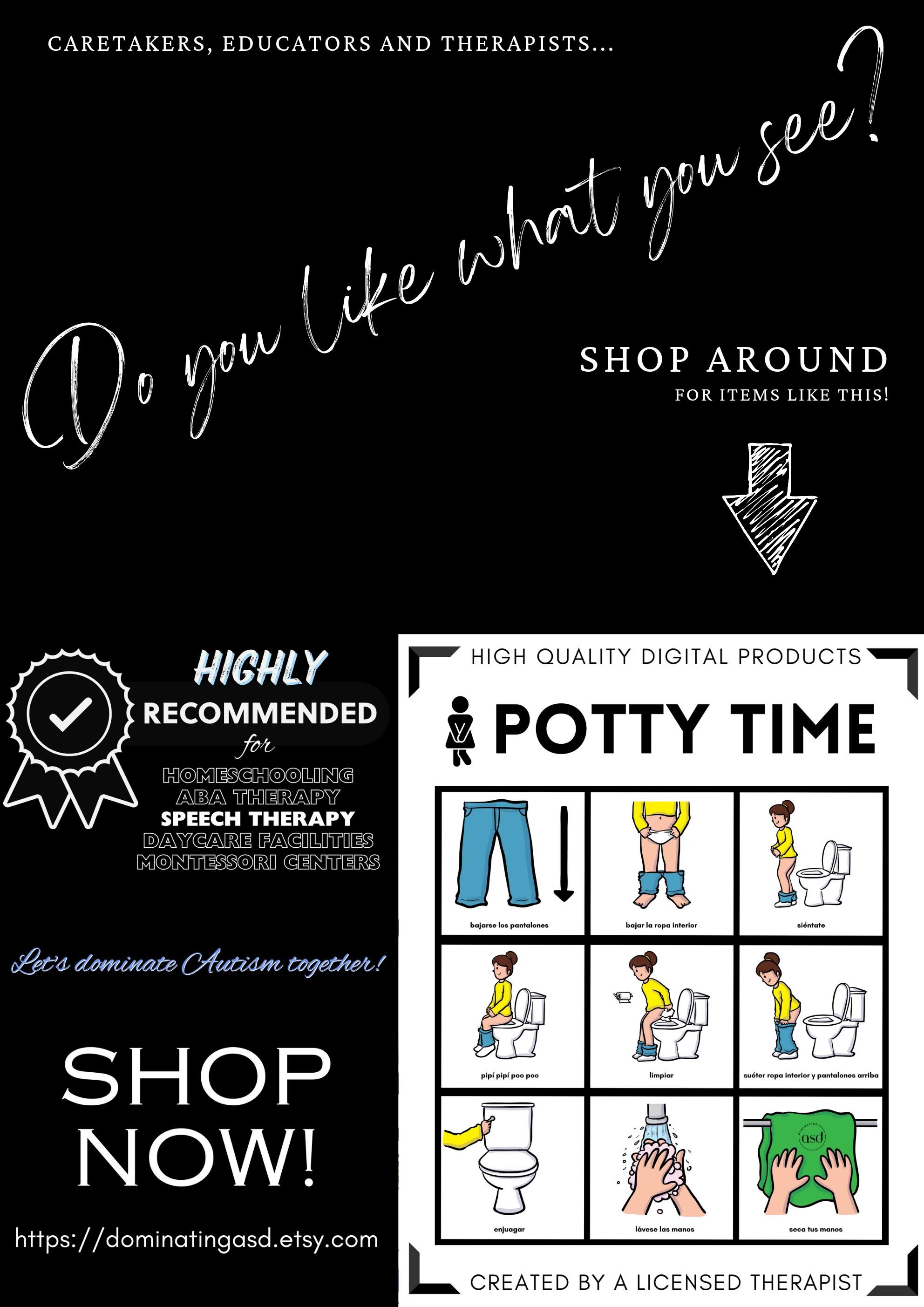 Boy-english-potty Chart/daycare-montessori-homeschool-speech Therapy ...