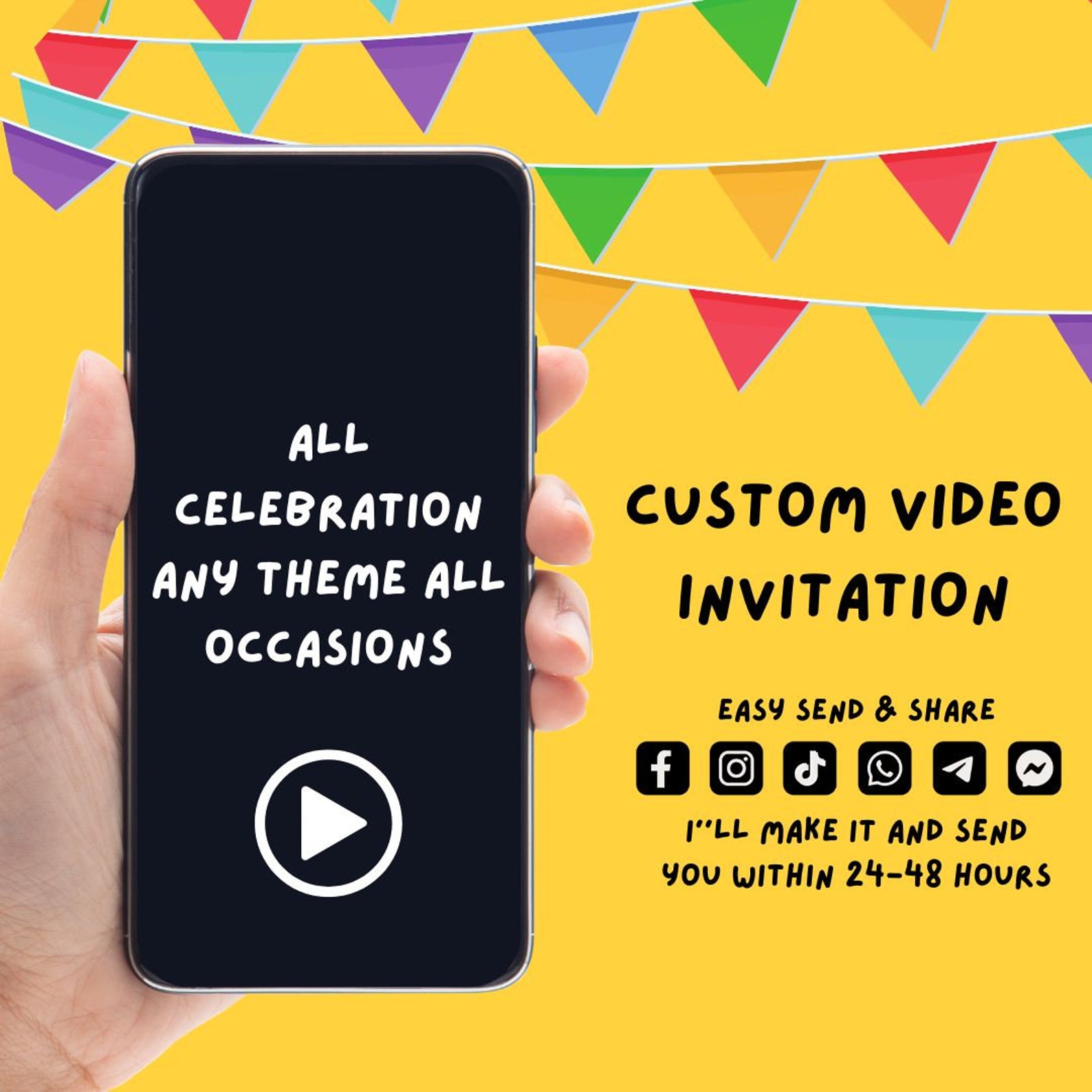 Custom Video Invitation, Custom Birthday Invitation, Custom Birthday ...