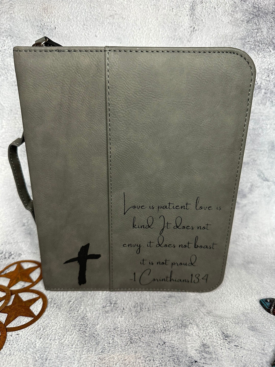Custom Bible Cover for Women, Engraved Gifts, Book Cover With Bible ...