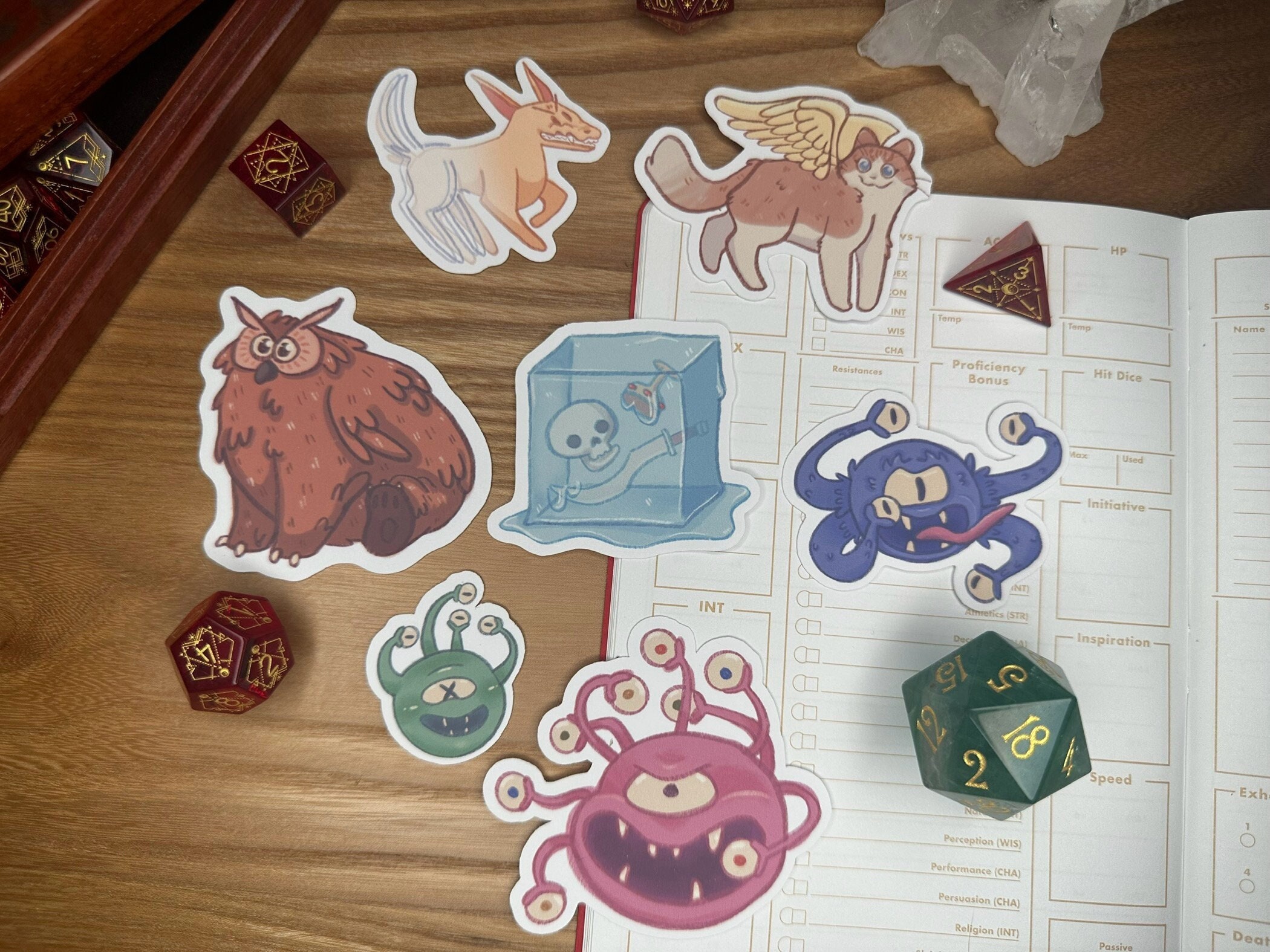 TTRPG (dnd, Pathfinder) Inspired Monster Stickers | Stationary | for ...