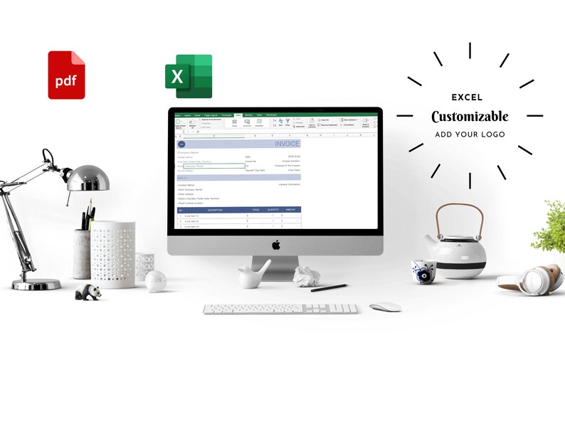 Excel & PDF Ready Invoice Template - French Versions Included - Etsy