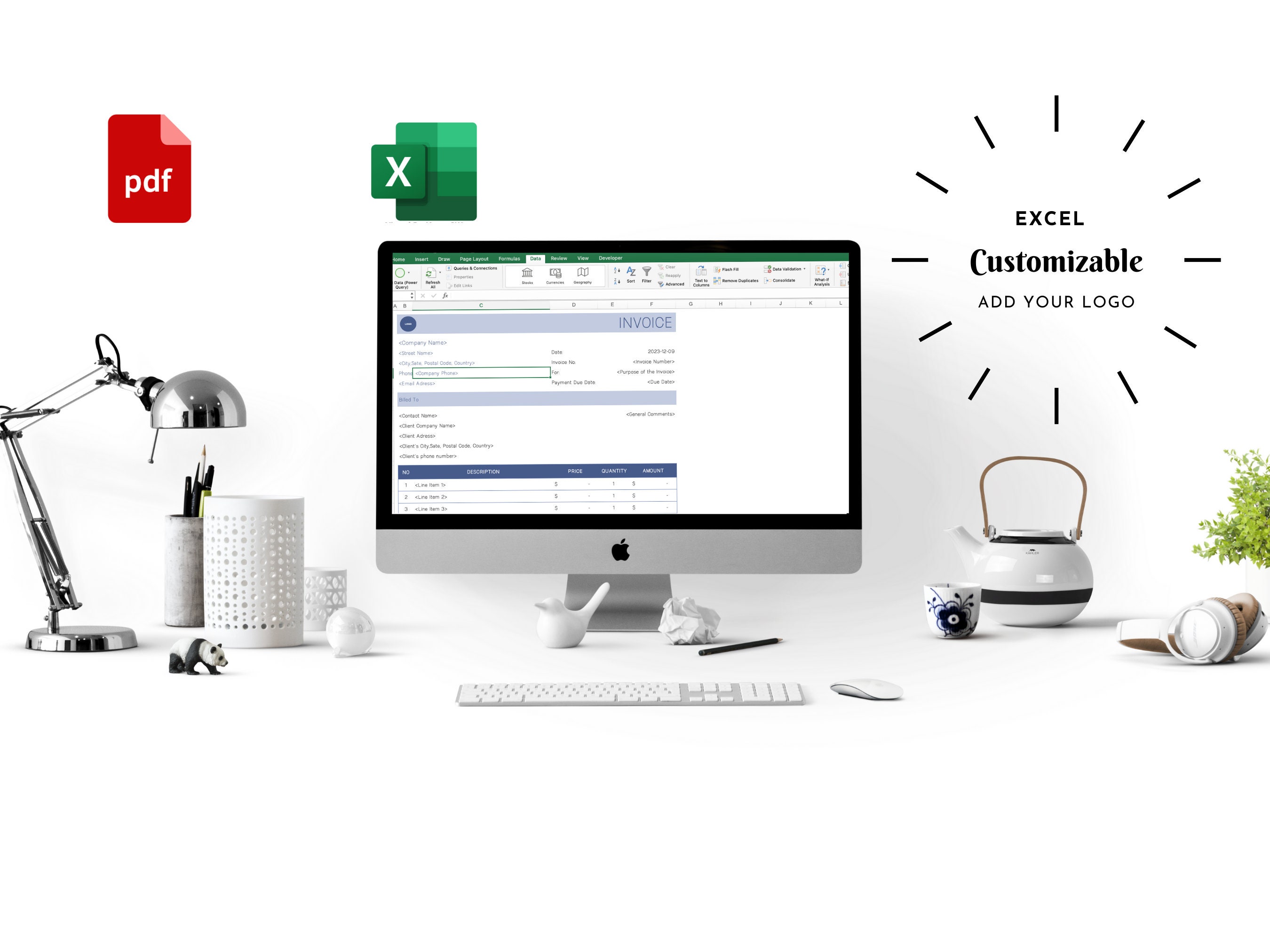 Excel & PDF Ready Invoice Template - French Versions Included - Etsy