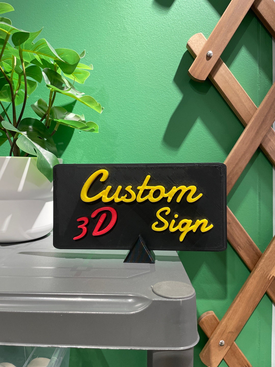 Personalized 3D Printed Desk & Wall Sign With Pop-out Letters Home and ...