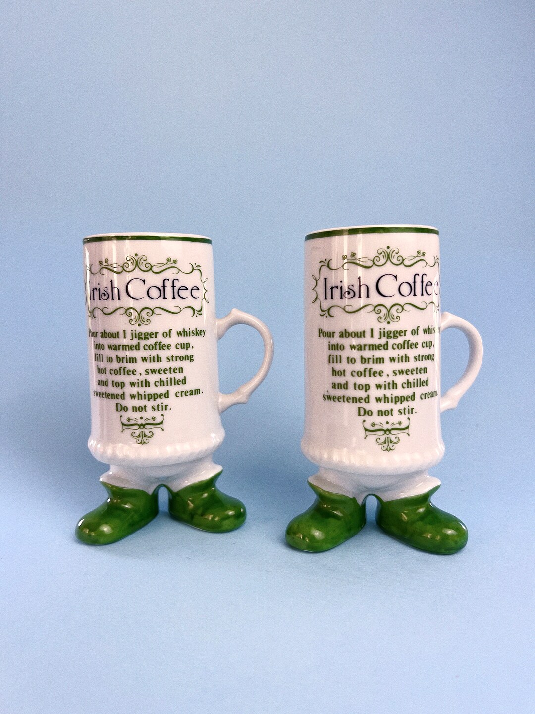 Vintage Irish Coffee Footed Mug, Set of 2 - Etsy