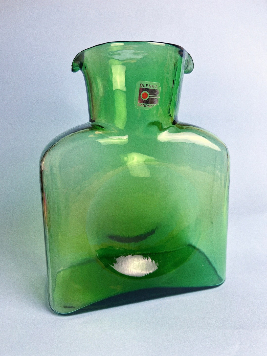 Vintage Handmade Blenko Glass Double Spout Water Pitcher - Etsy