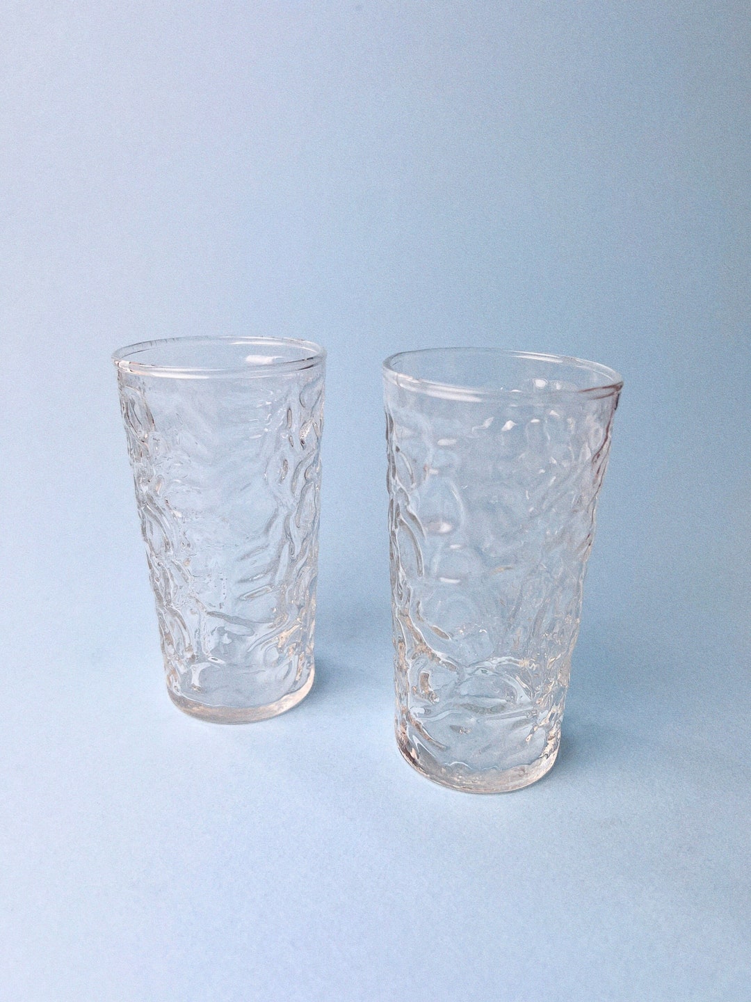 Vintage Anchor Hocking Aztec Crinkle Glass, Set of 2 - Etsy