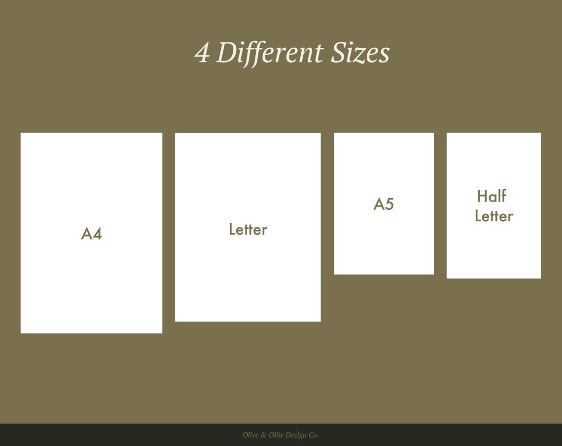 Printable Recipe Book Template – Letter, A4, A5, Half Letter Pages - Etsy