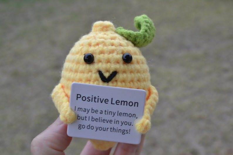 Crochet Positive Lemon Emotional Support Gifts - Etsy