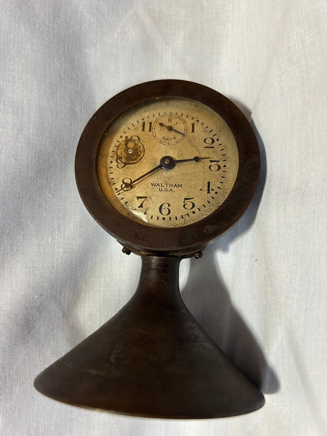 Antique Waltham Auto Dashboard Clock 8 Day Mechanical - Etsy