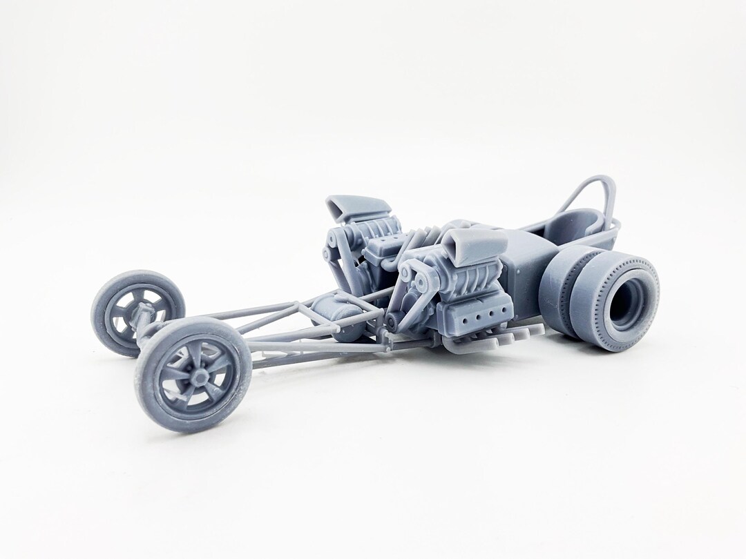 Dual Engine, 6 Wheel Old Dragster - Etsy