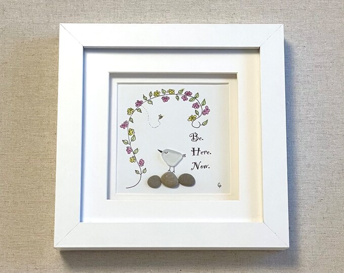 Pebble & Sea Glass Balancing Sculpture Genuine Sea Glass Cairn, Zen ...