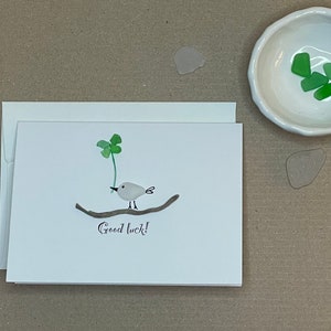 Sea Glass Card good Luck Wishes Greeting Card Thinking of You Unique ...