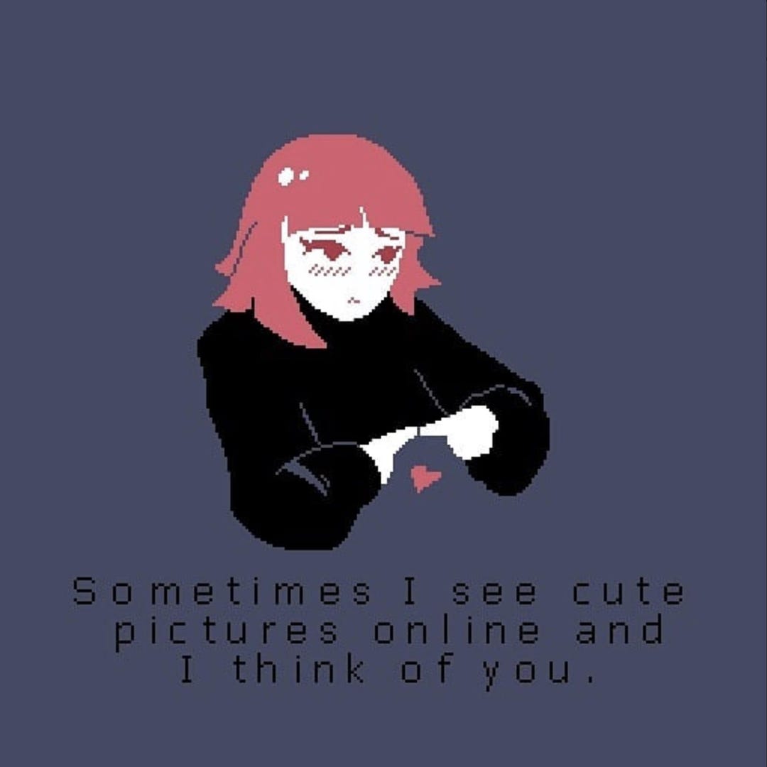 Uwu Cute Girl Pixel Art Print Poster - Etsy