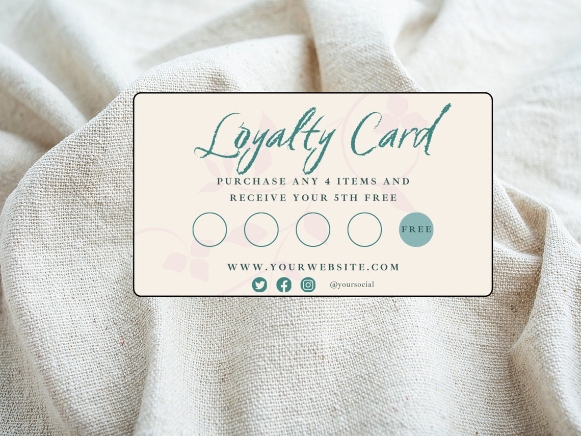 Editable Rewards Card Design the Loyalty Club Small Business Loyalty ...
