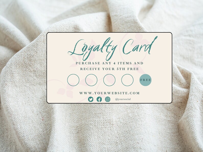 Editable Rewards Card Design the Loyalty Club Small Business Loyalty ...