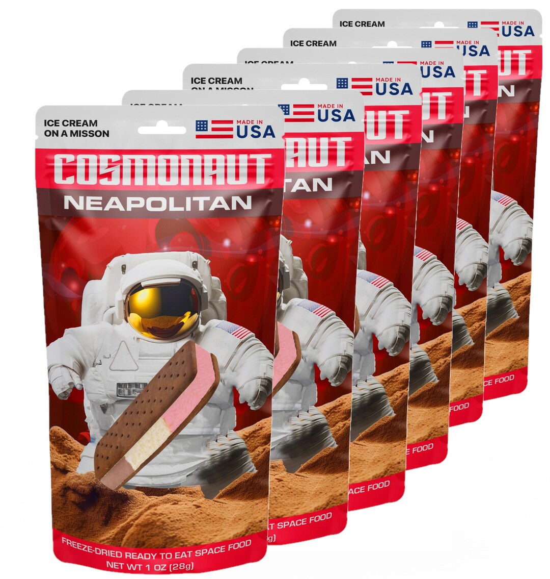 Freeze Dried Ice Cream Sandwich, Cosmonautic Foods NASA Space Dessert ...