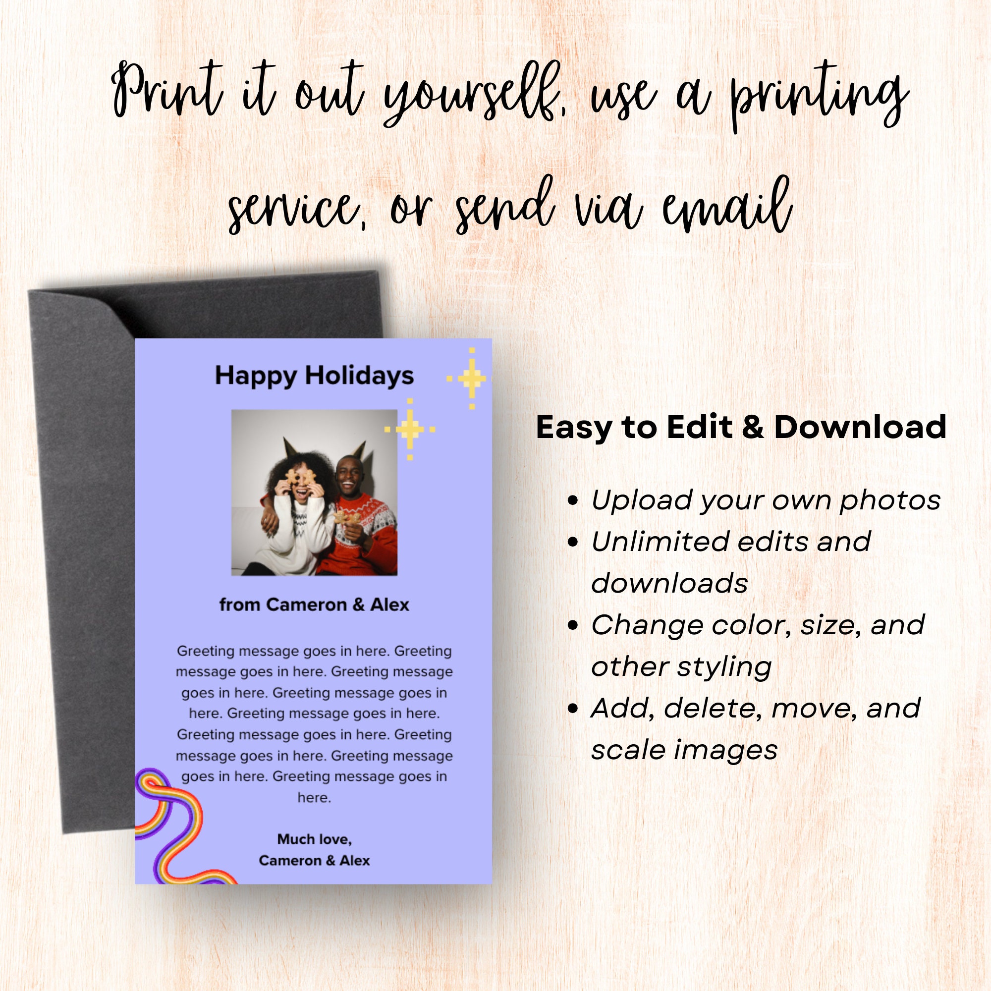 Spotify Wrapped Canva Template - Holiday Card - Etsy