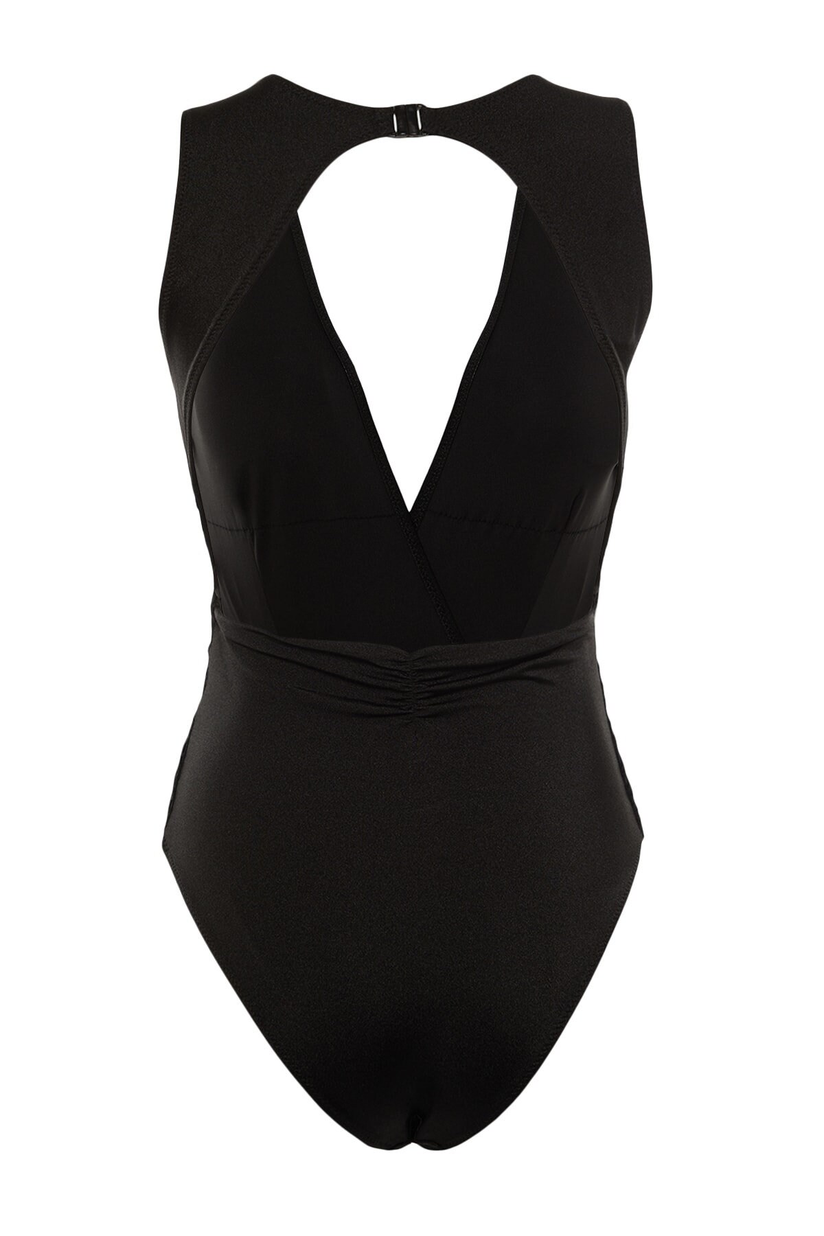 Women Plain Knit Swimsuit Open Back Beachwear Etsy