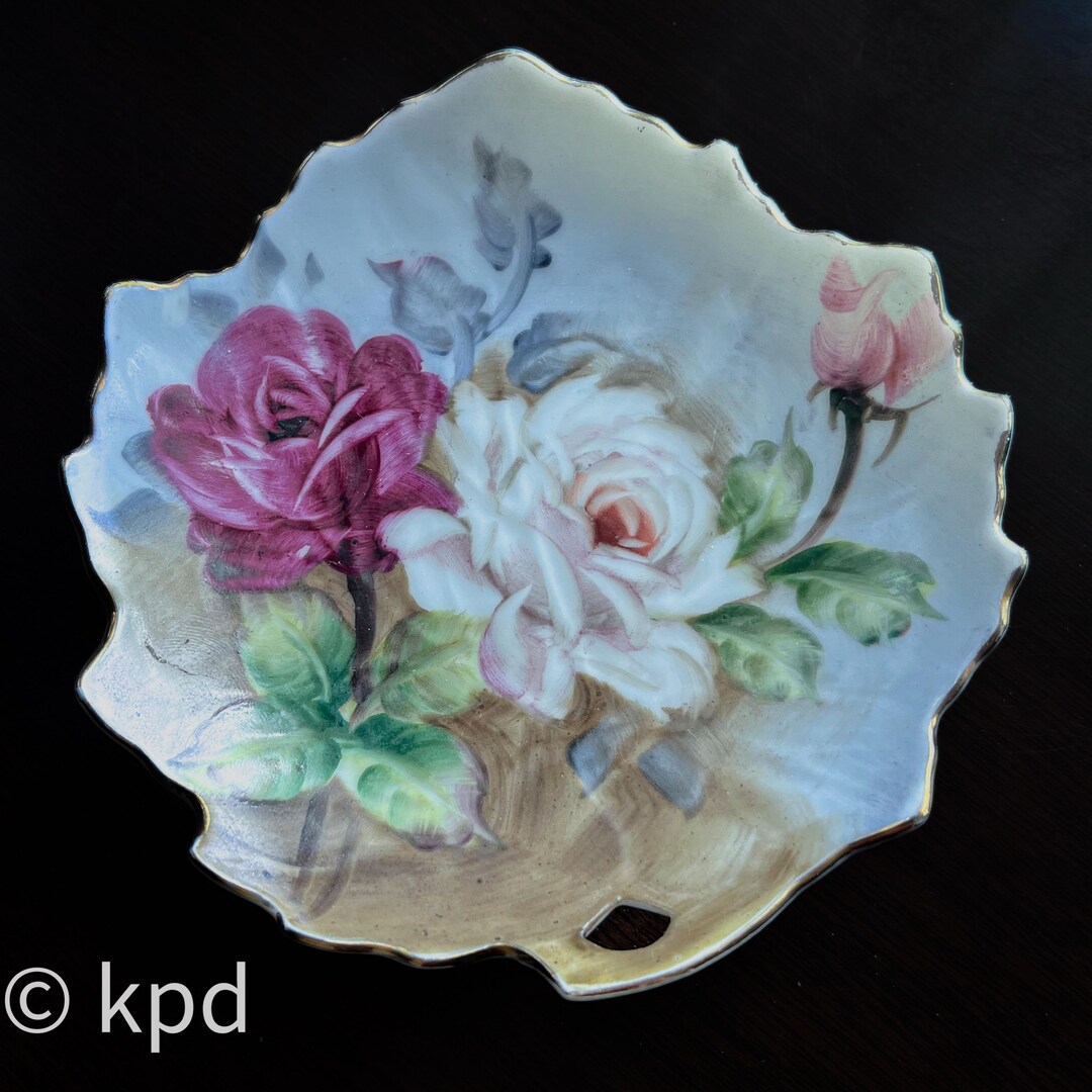 Vintage 1960s Lefton China 20334 Rose Dish - Etsy