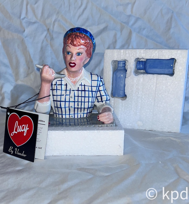 Vintage I Love Lucy's 2" Salt and Pepper Shaker W/ 5x5 Lucy ...