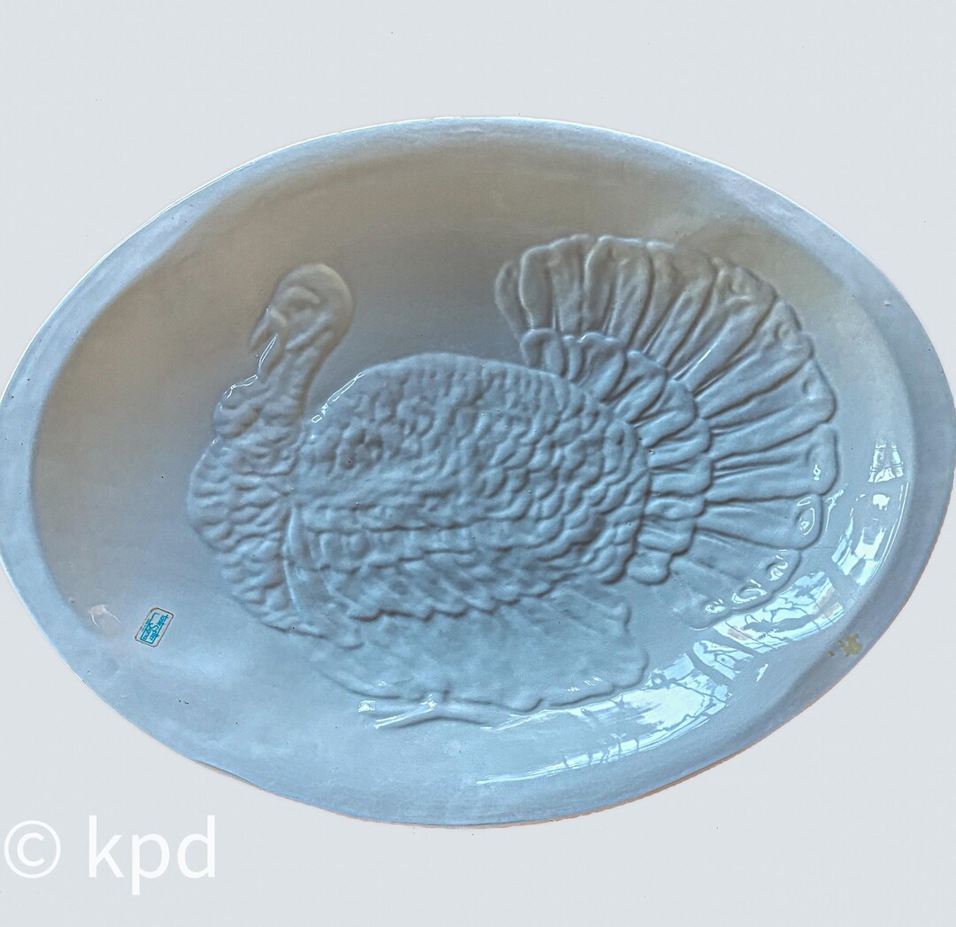 Vintage Taste Setter Sigma Turkey Platter: Embossed Ceramic Serving ...