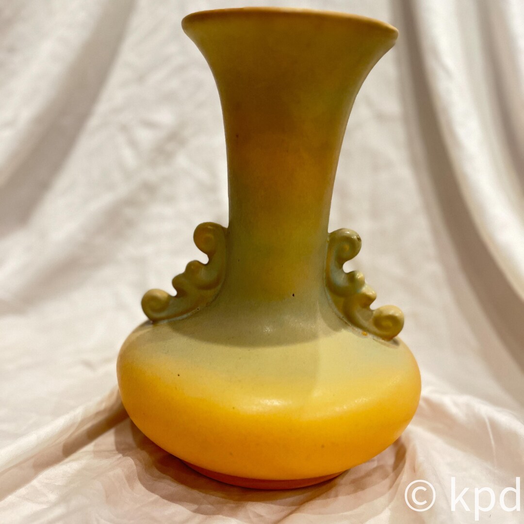 Mid Century Vintage Rumrill Two Tone Vase 10” in Height - Etsy