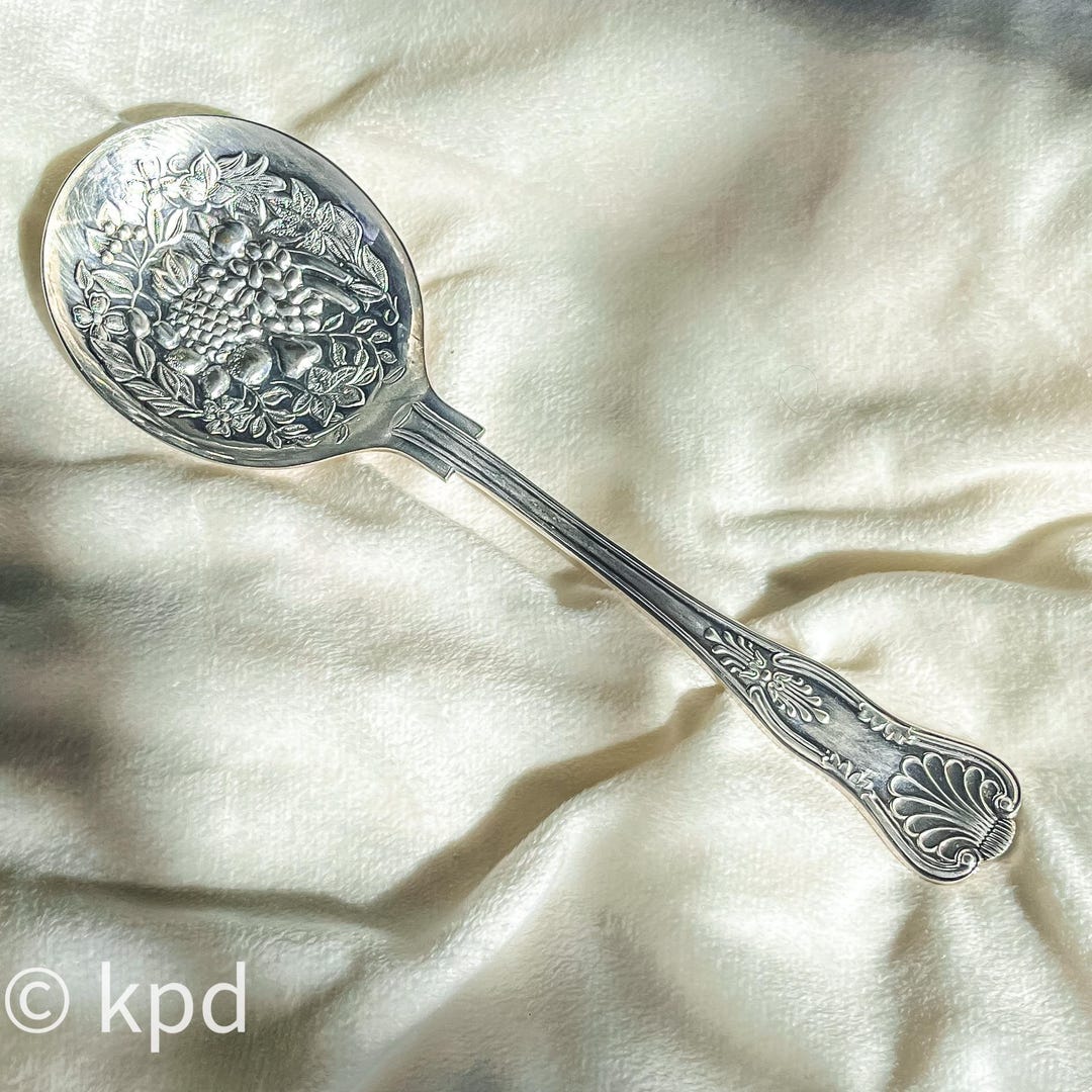 William Adams Silverplate Berry/serving Spoon – Exquisite Sheffield ...