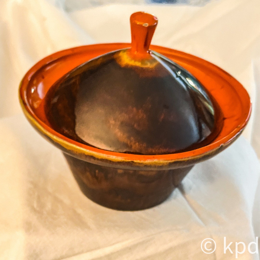 Vintage Approx 1950’s Handmade Pottery Bowl With Lid Inspired by ...