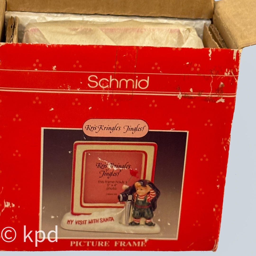 Vintage Schmid Ceramic Christmas Frame – Kris Kringle's Jingles, 1994 ...