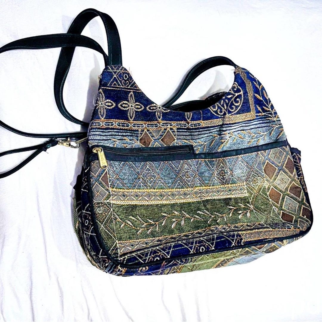 Danny K. Beverly Hills USA Made Embroidered Tapestry Crossbody Bag - Etsy