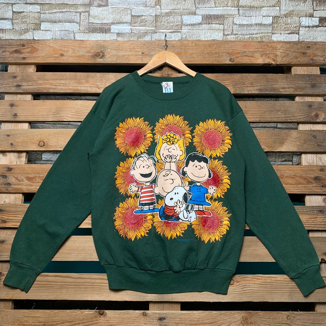 Vintage Peanuts Cartoon Sweatshirt Peanuts Pullover Sweater Peanuts ...