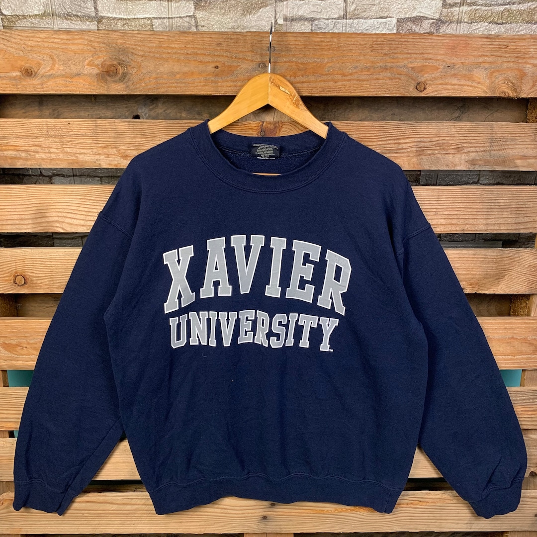 Vintage NCAA Xavier University Sweatshirt Xavier Pullover Sweater ...