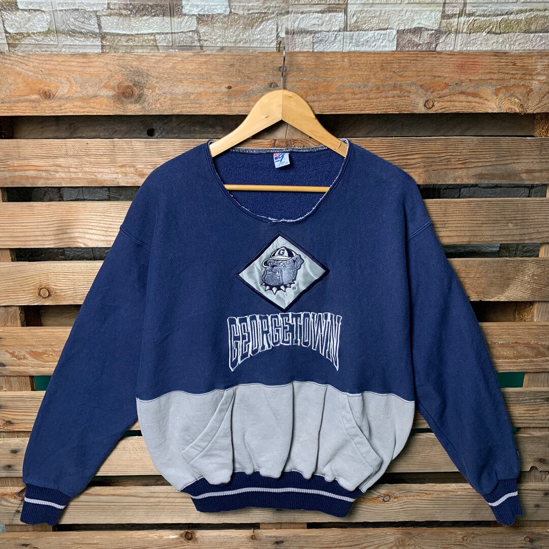 Vintage NCAA Georgetown Hoyas University Sweatshirt Georgetown Pullover ...