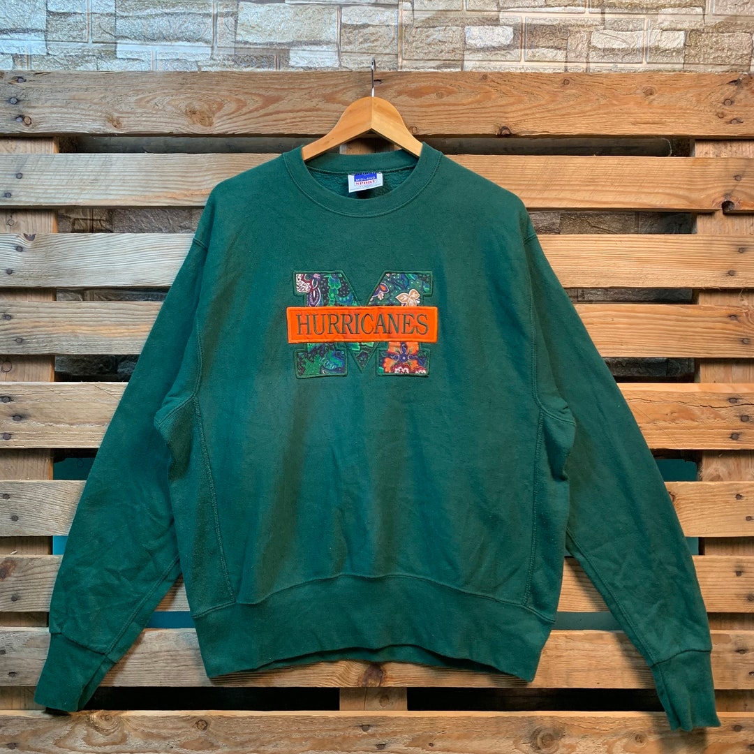 Vintage NFL Miami Hurricanes Sweatshirt Miami Crewneck Sweater Miami ...
