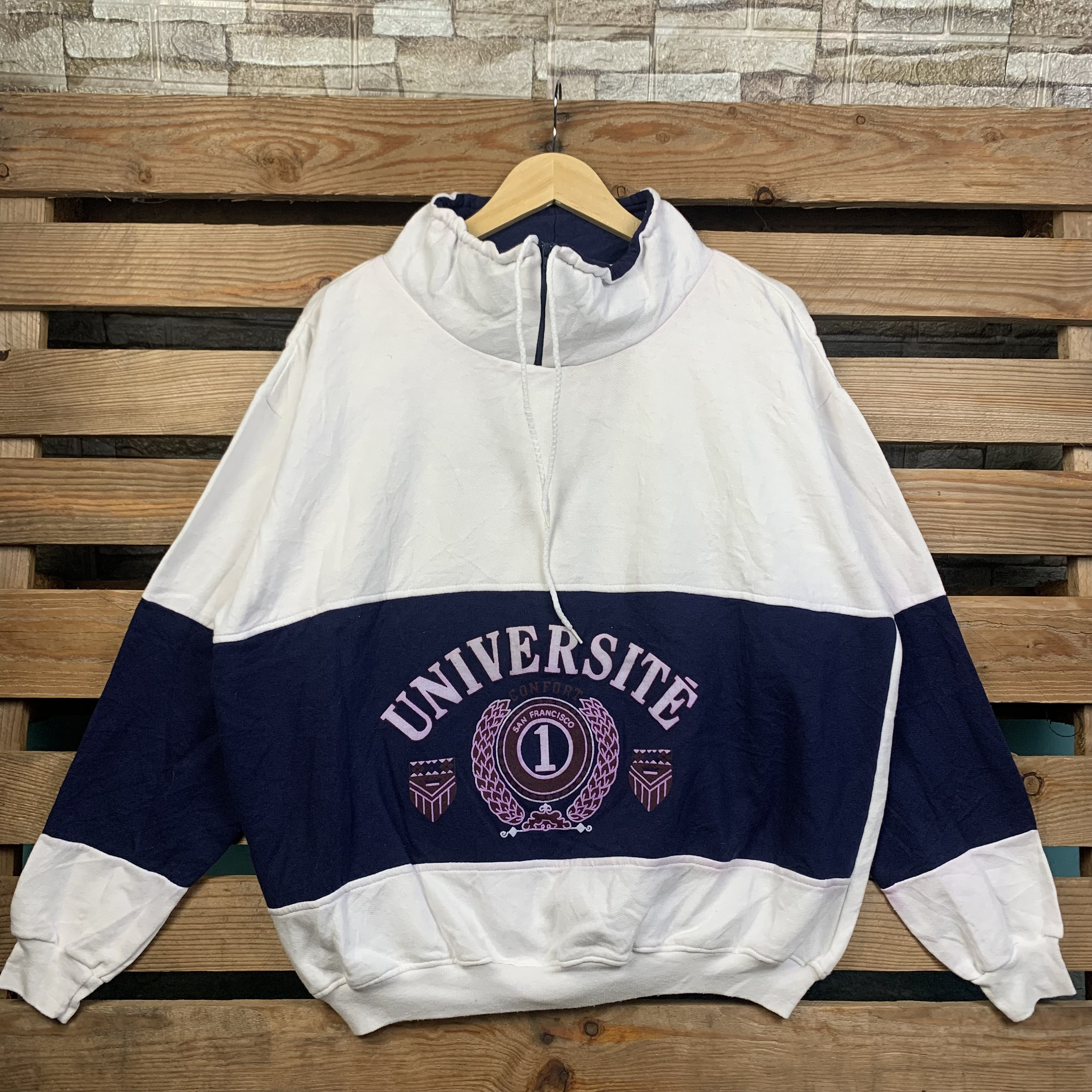 Vintage Ncaa San Francisco Sweatshirt San Francisco Half Zipper Sweater ...